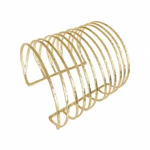 RARE MATTERS JEWELRY Hand Hammered Multi Row Cuff Bangle