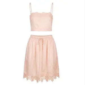 TOHEN Ana Two Piece Set With Lace Trim