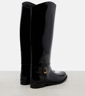 Saint Laurent Julia Leather Knee-high Boots