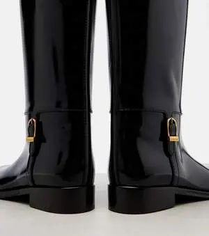 Saint Laurent Julia Leather Knee-high Boots