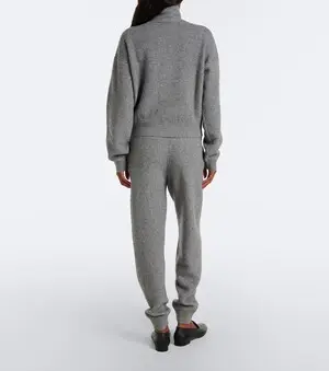 Victoria Beckham Wool And Cashmere Blend Sweatpants - Grey