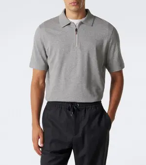 Canali Cotton And Cashmere Polo Sweater