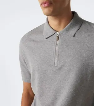 Canali Cotton And Cashmere Polo Sweater