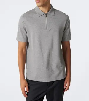 Canali Cotton And Cashmere Polo Sweater
