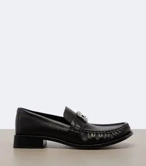 ROGER VIVIER Embellished Leather Loafers