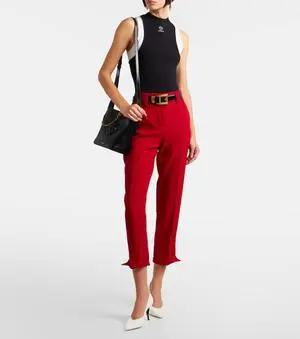 Versace Virgin Wool Slim Fit Trousers