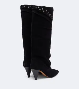 Isabel Marant Étoile Embellished Suede Knee-high Boots
