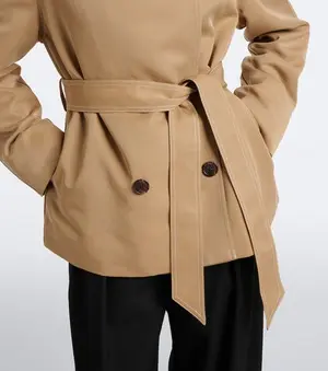 Varley Maddox Double-breasted Twill Jacket - Beige