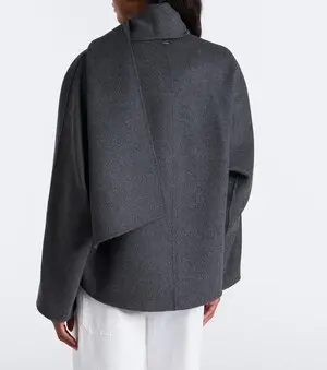 Max Mara Scarf-detail Virgin Wool Jacket