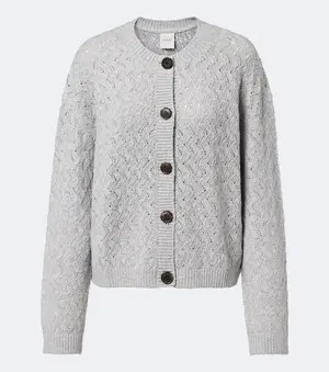 Varley Hossler Pointelle Cotton-blend Cardigan