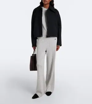 Victoria Beckham Wool And Cashmere Wide-leg Pants