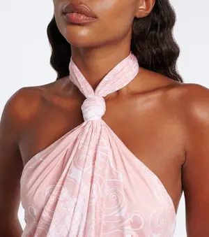 Balmain Halterneck Printed One Piece