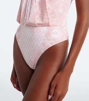 Balmain Halterneck Printed One Piece