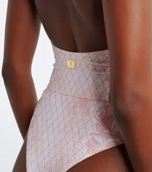 Balmain Halterneck Printed One Piece