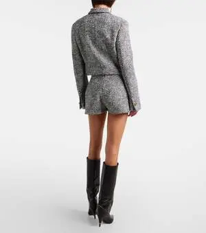 Versace Wool-blend Bouclé Shorts