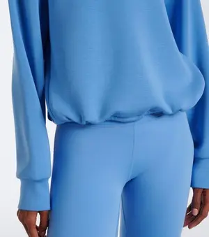 Varley Sian Cropped Jersey Sweatshirt - Blue