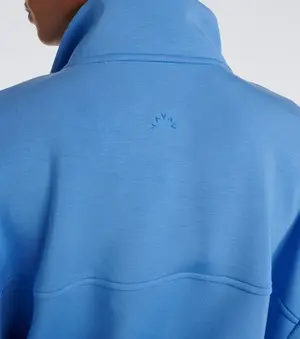 Varley Sian Cropped Jersey Sweatshirt - Blue