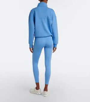 Varley Sian Cropped Jersey Sweatshirt - Blue