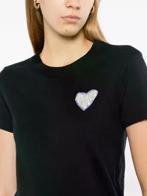 AGNES B. Logo-embroidered T-shirt