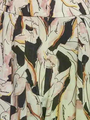 Sonia Rykiel Paris Abstract Print Crepe Trousers