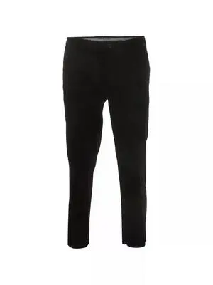 Giorgio Armani Velvet Regular-fit Trousers - Black
