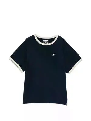 AGNES B. Logo-embroidered T-shirt - Blue