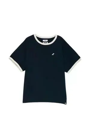 AGNES B. Logo Embroidered T-shirt - Blue