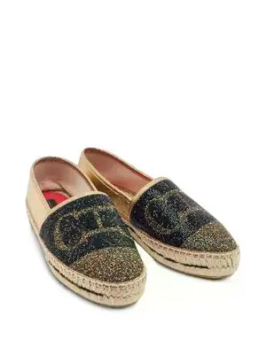 Carolina Herrera Glitter Logo Espadrilles