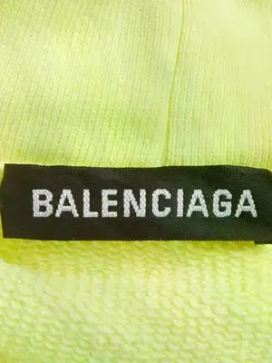 Balenciaga Logo-print Cotton Hoodie - Yellow