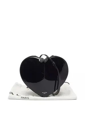 Alaïa Le Coeur Heart Shaped Crossbody Bag - Black