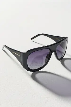 ELEVENTH HOUR Oversized Aviator Sunglasses - Black