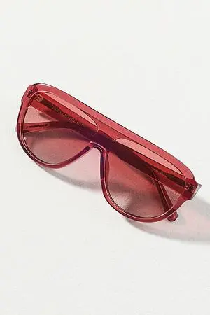 ELEVENTH HOUR Translucent Aviator Sunglasses - Rose