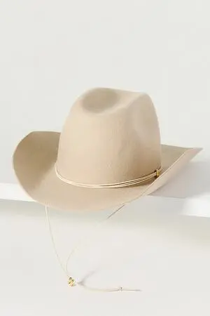 VAN PALMA Ezra 100% Wool Rancher Hat - Ivory