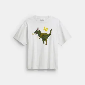COACH OUTLET Rexy 10th Birthday Relaxed T-shirt In Organic Cotton - Heather Grey