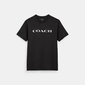 COACH Organic Cotton T-shirt With Logo - Black