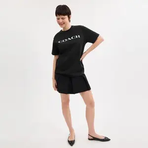 COACH Organic Cotton T-shirt With Logo - Black