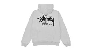 StÜssy Stock Seoul Exclusive Hoodie - Ash Heather