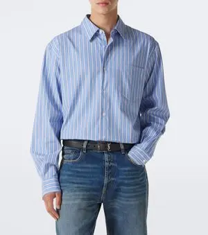 Saint Laurent Striped Cotton Poplin Shirt