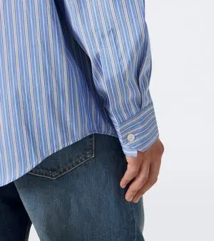 Saint Laurent Striped Cotton Poplin Shirt