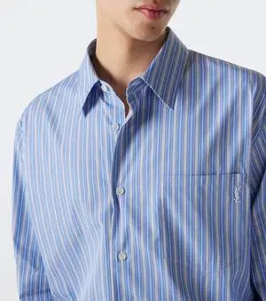 Saint Laurent Striped Cotton Poplin Shirt