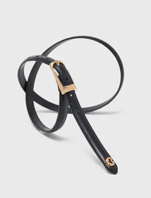 Maje Slim Leather Belt