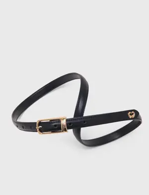 Maje Slim Leather Belt