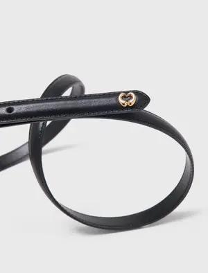 Maje Slim Leather Belt