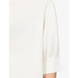 YASMINA Q Lina Flared Cuff Linen-blend Shirt