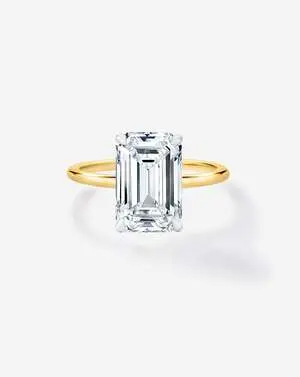 Ring Concierge 2.54 Ct. Emerald Lab Diamond Engagement Ring - Gold