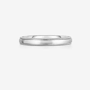 Ring Concierge 3 Mm Milgrain Comfort Fit Wedding Band In 14k Gold Or - Platinum