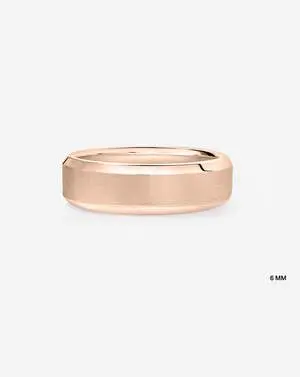 Ring Concierge 6 Mm Contrast Beveled Wedding Band - One-color
