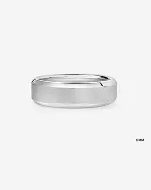 Ring Concierge 6 Mm Contrast Beveled Wedding Band - One-color