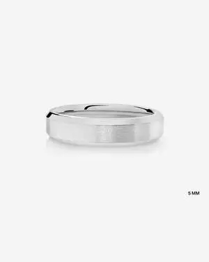 Ring Concierge 5 Mm Contrast Beveled Wedding Band - One-color