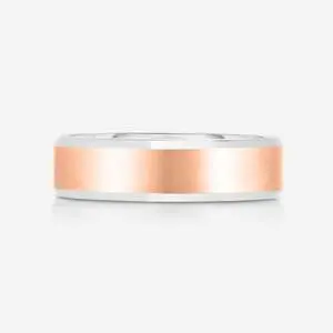 Ring Concierge 4 Mm Contrast Beveled Wedding Band - One-color